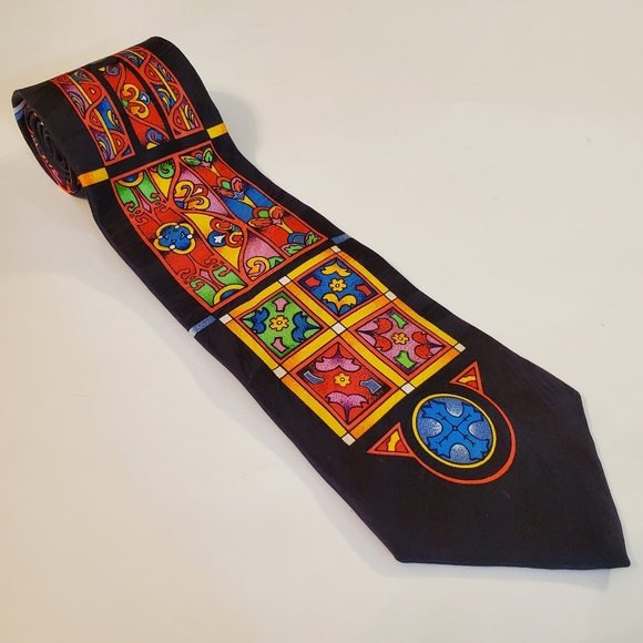 Rush Limbaugh | Accessories | Rush Limbaugh Necktie Black Stained Glass ...